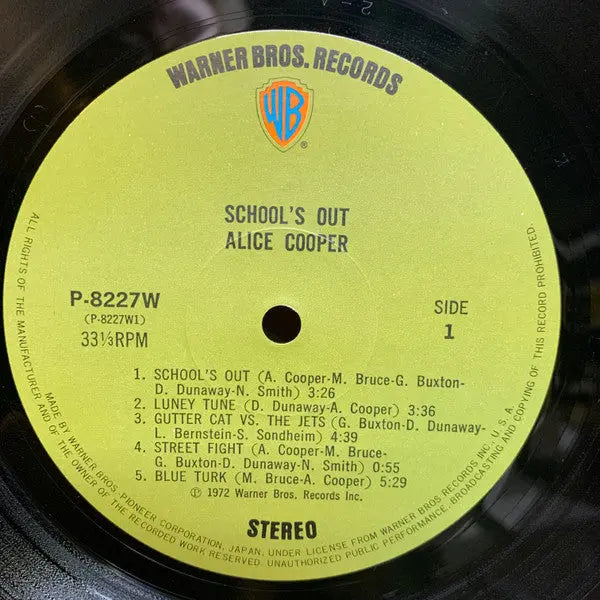 Alice Cooper – School's Out - 1972 Japanese Original, Embossed cover – Vinyl Pursuit Inc
