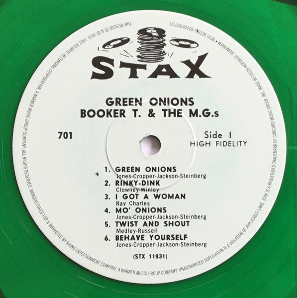 Booker T and The MGs – Green Onions - 60th Anniversary 180g Green Viny – Vinyl Pursuit Inc