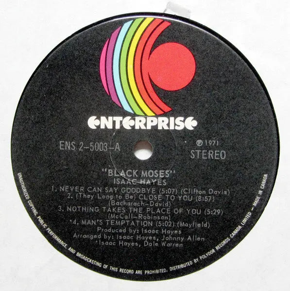 Isaac Hayes – Black Moses - 1971 Original – Vinyl Pursuit Inc