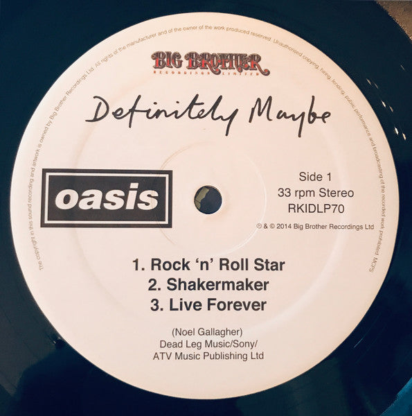 Oasis – Definitely Maybe - Remastered Heavy Weight – Vinyl Pursuit Inc