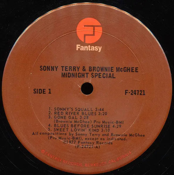 Sonny Terry and Brownie McGhee – Midnight Special - 1977 US Original – Vinyl Pursuit Inc