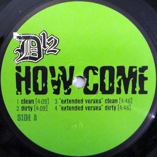 D12 – How Come / American Psycho US 2004 Pressing – Vinyl Pursuit Inc