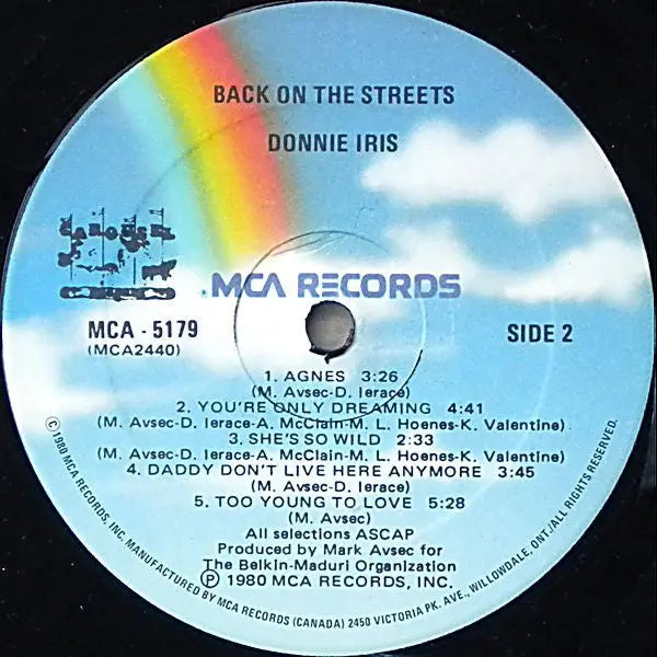 Donnie Iris – Back On The Streets – Vinyl Pursuit Inc