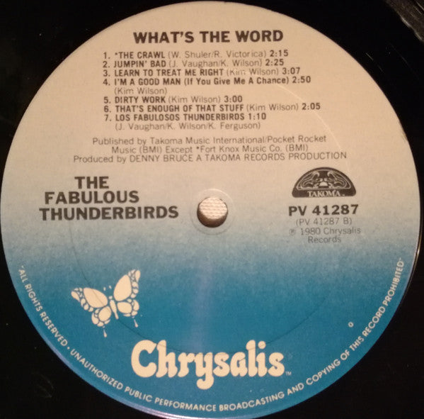 The Fabulous Thunderbirds – What's The Word US Pressing – Vinyl Pursuit Inc The Fabulous Thunderbirds – What's The Word US Pressing – Vinyl Pursuit Inc