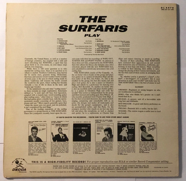 The Surfaris – Play – Vinyl Pursuit Inc