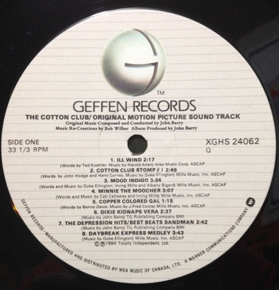 Various – The Cotton Club Original Motion Picture Sound Track – Vinyl Pursuit Inc