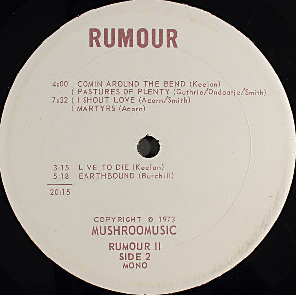 The Perth County Conspiracy Does Not Exist – Rumour - 1973 Mono - RARE – Vinyl Pursuit Inc
