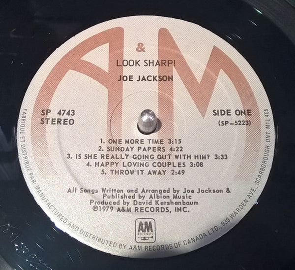 Joe Jackson ‎– Look Sharp! – Vinyl Pursuit Inc