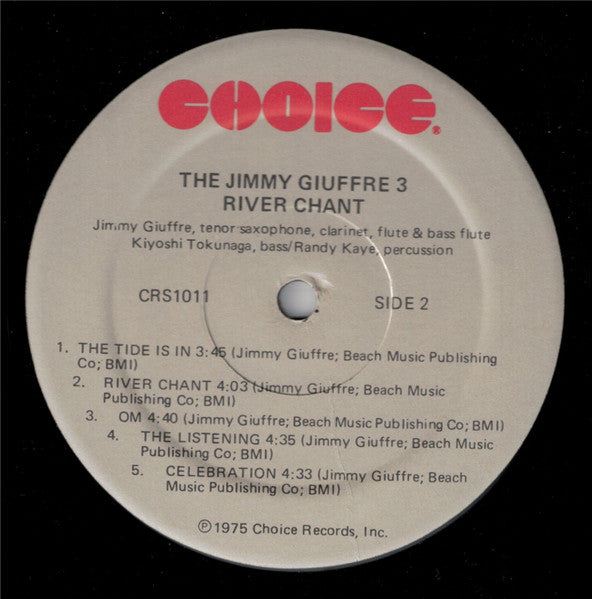 Jimmy Giuffre Three – River Chant - Rare 1975 US Pressing – Vinyl Pursuit Inc