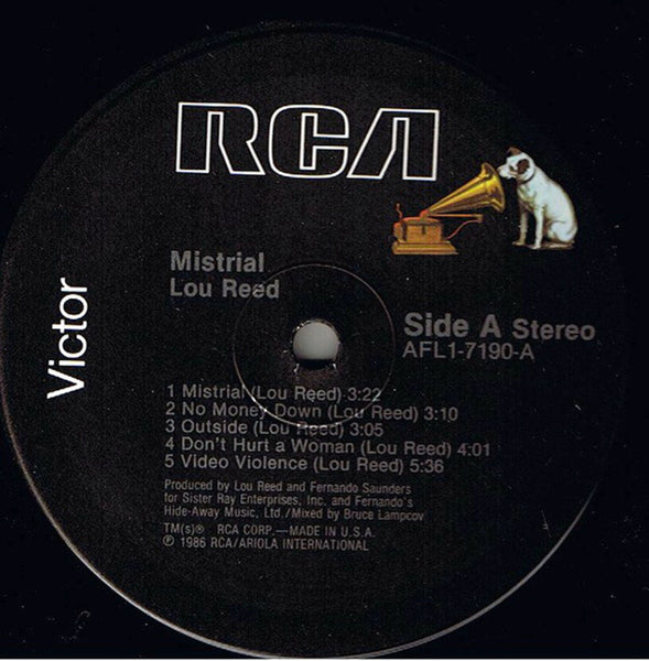 Lou Reed – Mistrial - US Pressing – Vinyl Pursuit Inc
