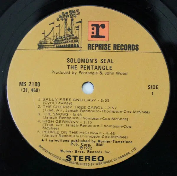 The Pentangle – Solomon's Seal - 1972 Original - Vinyl Pursuit Inc