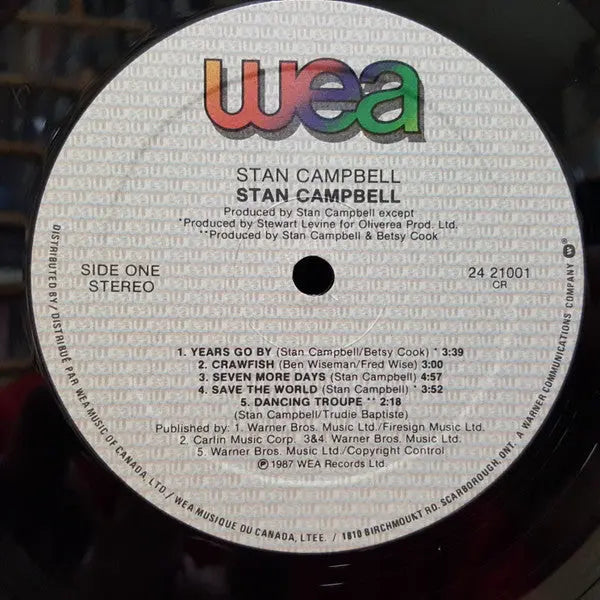 Stan Campbell – Stan Campbell - 1987 – Vinyl Pursuit Inc