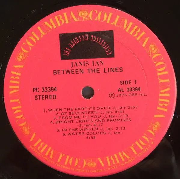 Janis Ian – Between The Lines - 1975 Original – Vinyl Pursuit Inc
