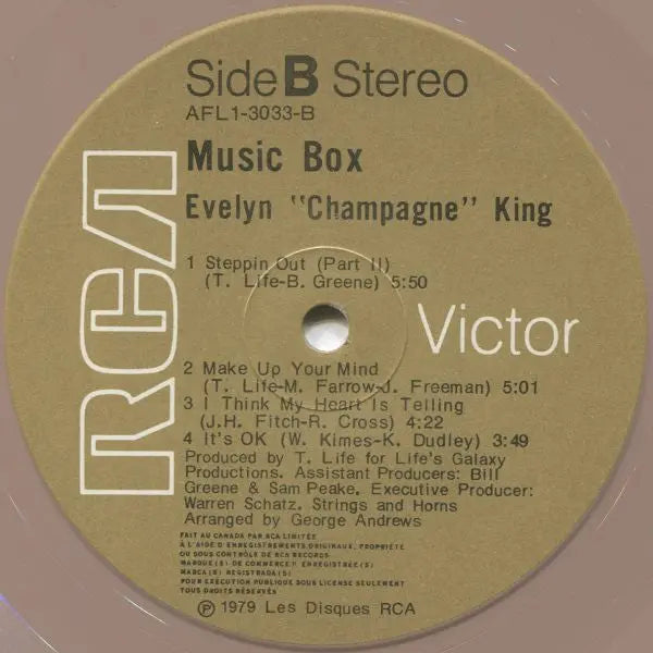 Evelyn "Champagne" King – Music Box - 1979 Original Pink Vinyl! – Vinyl ...
