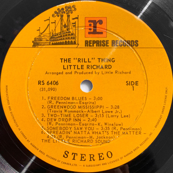 Little Richard – The Rill Thing - 1970 Original – Vinyl Pursuit Inc
