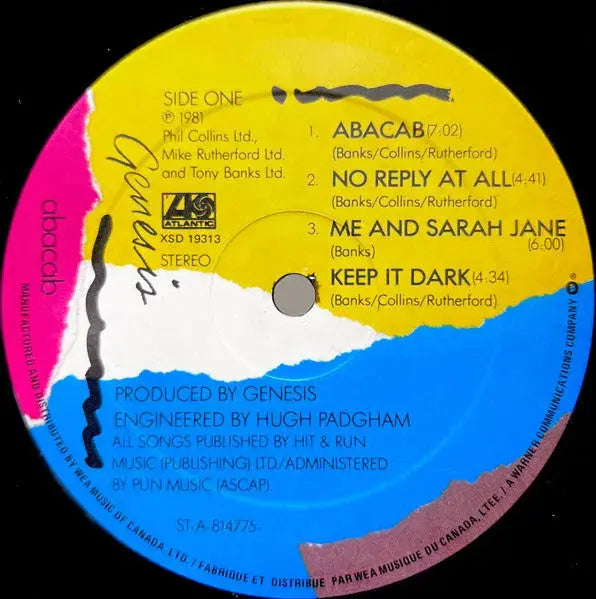 Genesis ‎– Abacab - 1981 Original! – Vinyl Pursuit Inc