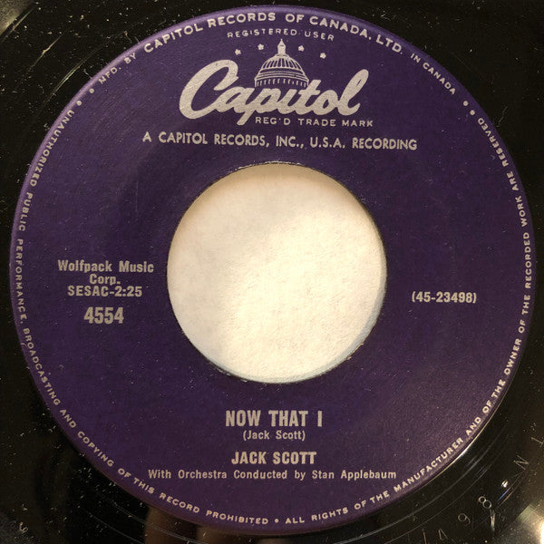 Jack Scott ‎– A Little Feeling (Called Love) - 7" Single 1961 – Vinyl ...