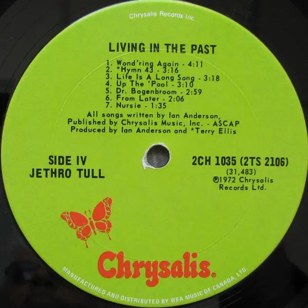 Jethro Tull – Living In The Past - 1972 Hardcover Book Edition – Vinyl ...