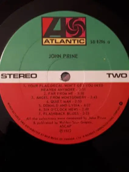 John Prine – John Prine - Early Pressing – Vinyl Pursuit Inc