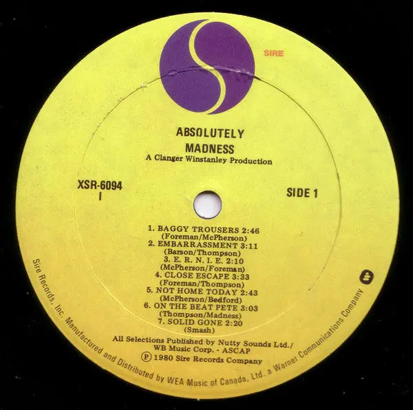Madness – Absolutely - 1980 Original! - Vinyl Pursuit Inc