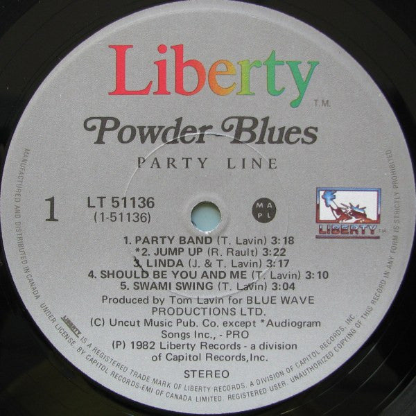 Powder Blues – Party Line - 1982! - Vinyl Pursuit Inc