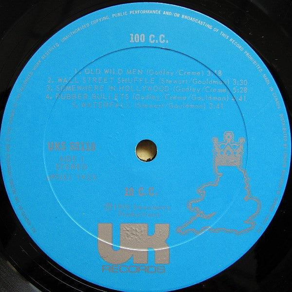 10cc – 100cc - 1975 Original – Vinyl Pursuit Inc