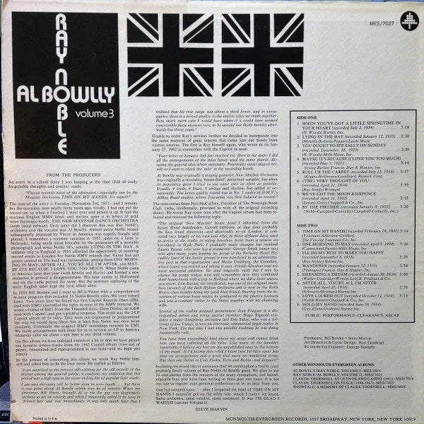 Ray Noble, Al Bowlly ‎- Volume 3 - 1971 US Original – Vinyl Pursuit Inc