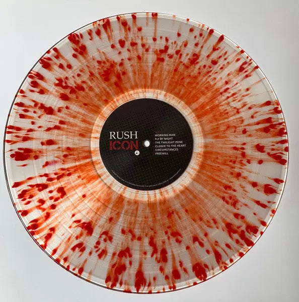 Rush – ICON - Limited Edition, Clear Translucent With Heavy Red Splatt ...