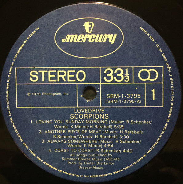 Scorpions – Lovedrive - 1979 Original! – Vinyl Pursuit Inc