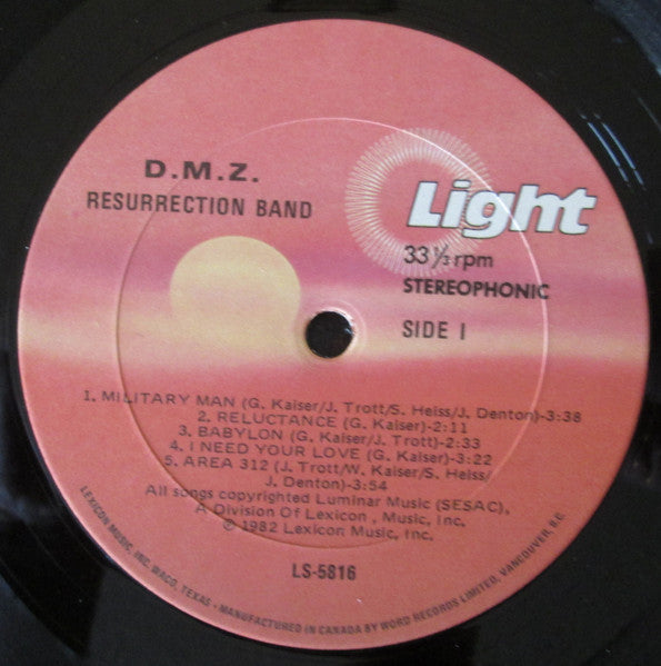 Resurrection Band - DMZ - 1982 – Vinyl Pursuit Inc