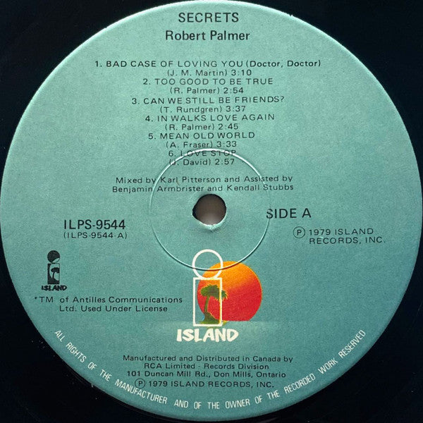 Robert Palmer – Secrets - 1979 Original – Vinyl Pursuit Inc