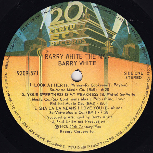 Barry White – The Man - 1978 Original – Vinyl Pursuit Inc