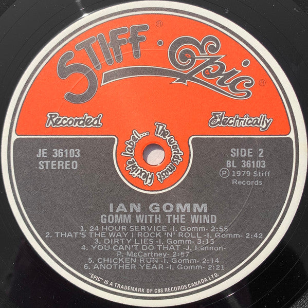 Ian Gomm - Gomm with the wind - 1979 – Vinyl Pursuit Inc