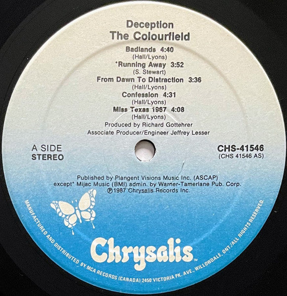 The Colourfield – Deception - 1987 Original, SEALED! – Vinyl Pursuit Inc