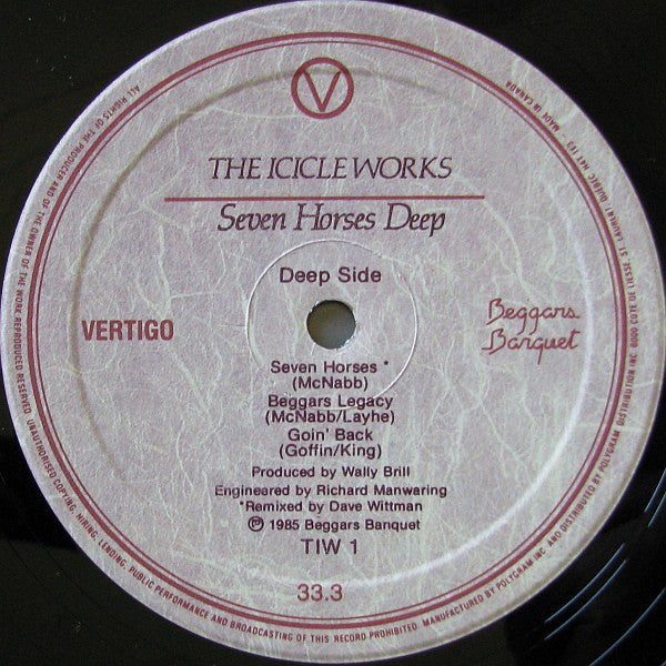 The Icicle Works – Seven Horses Deep - 1985 Limited Edition - Vinyl ...