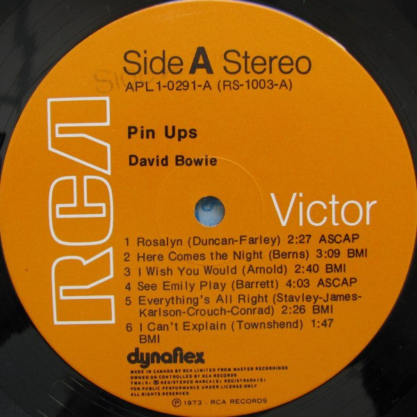 Bowie - Pinups - 1973 Original! – Vinyl Pursuit Inc