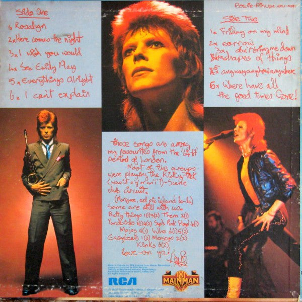 Bowie - Pinups - 1973 Original! - Vinyl Pursuit Inc