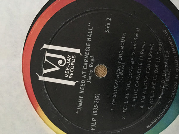 Jimmy Reed ‎– Jimmy Reed At Carnegie Hall / The Best Of Jimmy Reed - 1 ...