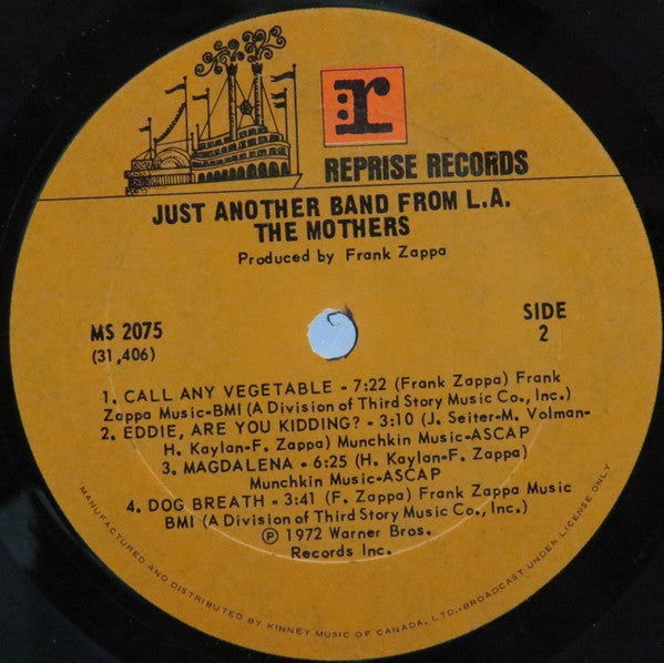 Las Mothers – Just Another Band From LA - 1972 Original - Vinyl – Vinyl ...
