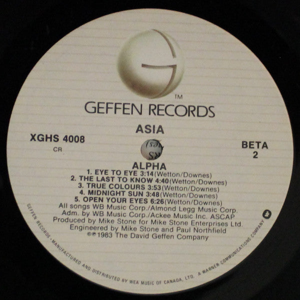 Asia - Alpha - 1983 SEALED! – Vinyl Pursuit Inc