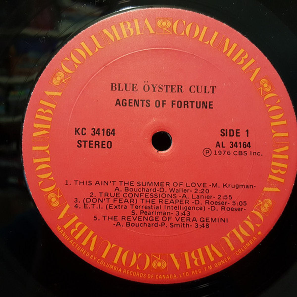 Blue Öyster Cult – Agents Of Fortune - 1976 – Vinyl Pursuit Inc Blue Öyster Cult – Agents Of Fortune - 1976 – Vinyl Pursuit Inc
