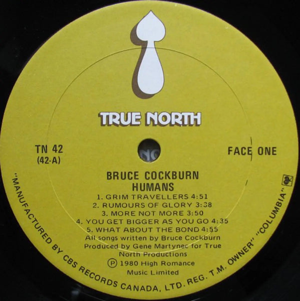 Bruce Cockburn ‎– Humans - 1980 Original – Vinyl Pursuit Inc