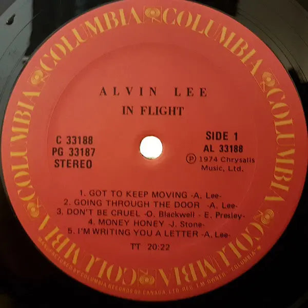 Alvin Lee & Co. – In Flight - 1974 Original – Vinyl Pursuit Inc