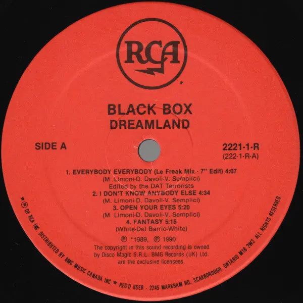 Black Box – Dreamland - 1990 Original! – Vinyl Pursuit Inc