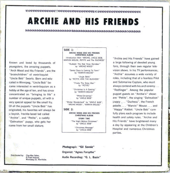 Bob Schwartz – Archie Wood And His Friends Christmas Album – Vinyl ...