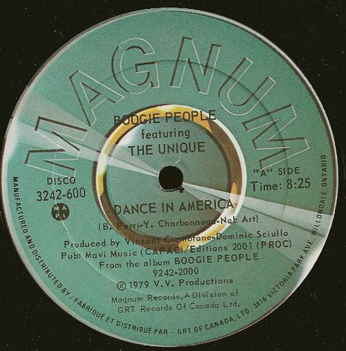 Boogie People Featuring The Unique – Dance In America / Boogie – Vinyl ...