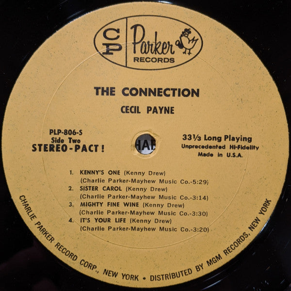 Cecil Payne – The Connection - 1962 US Pressing – Vinyl Pursuit Inc