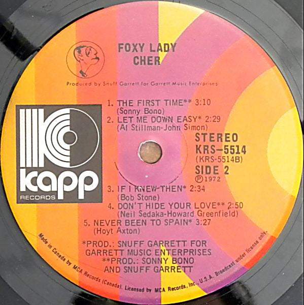 Cher – Foxy Lady - 1972 Original! - Vinyl Pursuit Inc