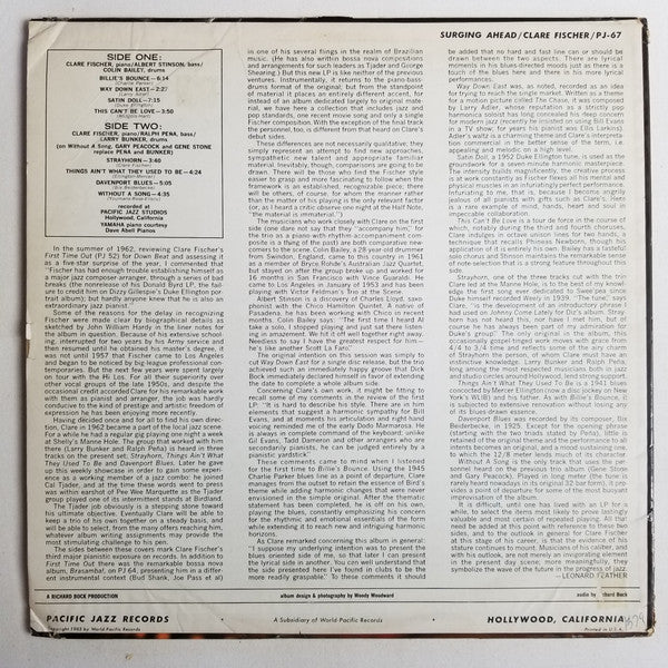 Clare Fischer – Surging Ahead US Pressing – Vinyl Pursuit Inc Clare Fischer – Surging Ahead US Pressing – Vinyl Pursuit Inc