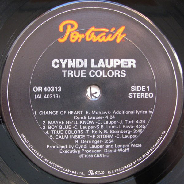 Cyndi Lauper – True Colors - 1986 US Pressing! – Vinyl Pursuit Inc